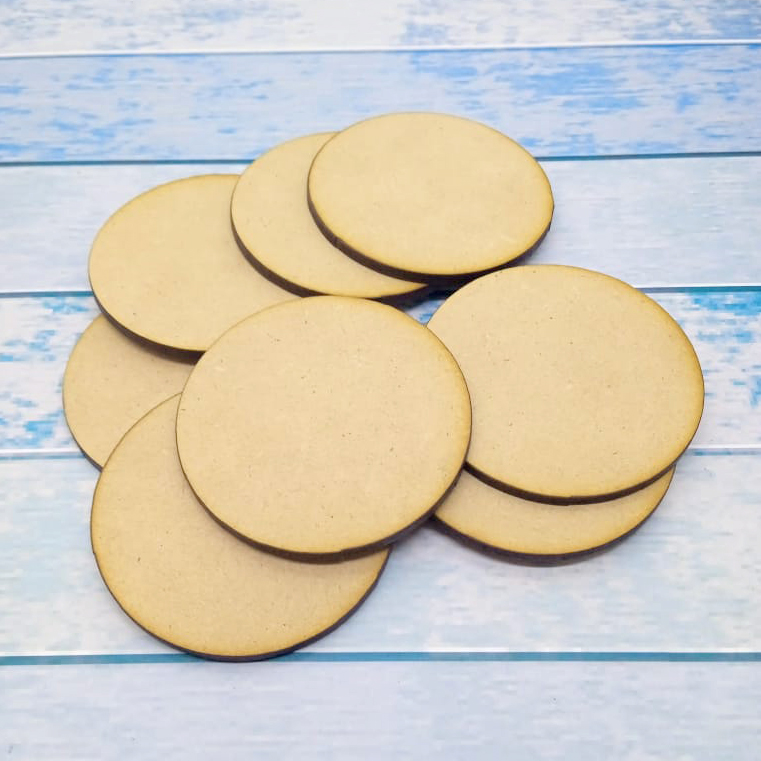 Círculos o Discos de Madera MDF Crudo de 3mm para manualidades| conseki